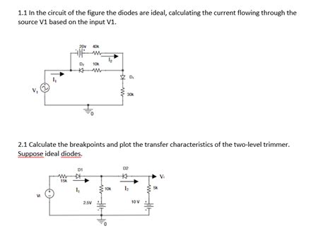 Simulate And Solve Circuit Exercises With Diodes Chegg Com