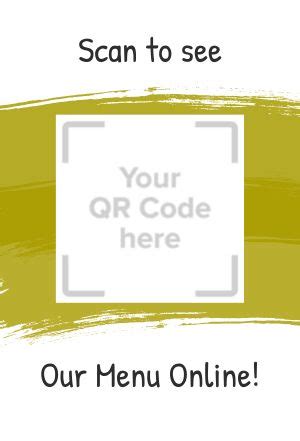 QR Code Table Sign Template By MustHaveMenus