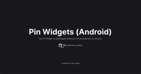 Pin Widgets Android
