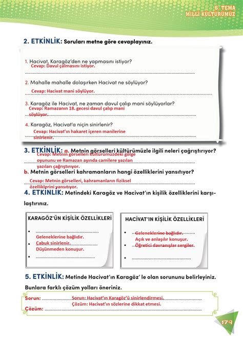 4 Sınıf Türkçe Meb Yayınları Sayfa 179 Cevapları