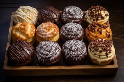 Assorted Muffins Platter Freshly Baked Selection Of Goodness Premium Ai Generated Image