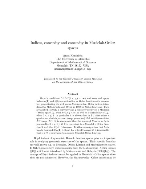 pdf indices convexity and concavity in musielak orlicz spaces