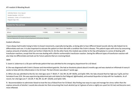 Vsim Skyler Hansen And Ati Ati Module Gi Bleeding Result Guided