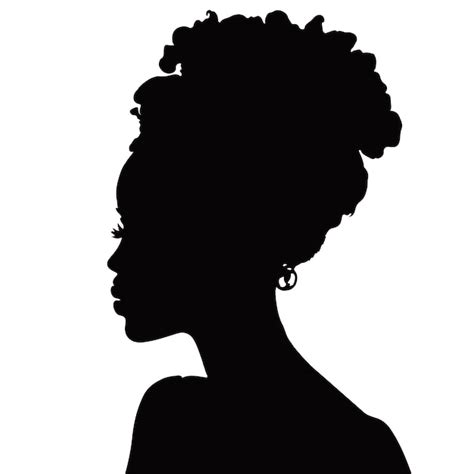 Premium Vector Black Woman Silhouette Vector Illustration With