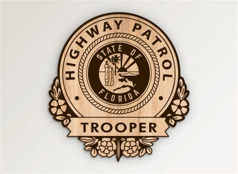 Florida Highway Patrol Trooper Emblem Svg Vector Files Vector911