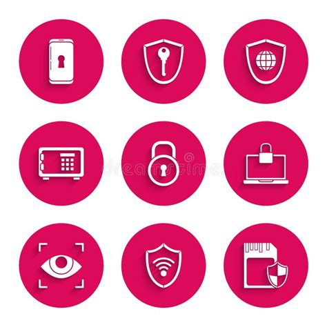 Set Lock Shield With Wifi Wireless Internet Network Sd Card And Shield Laptop Lock Eye Scan