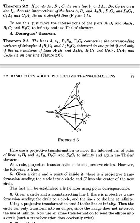 Geometry Query Regarding Projective Transformation Mathematics