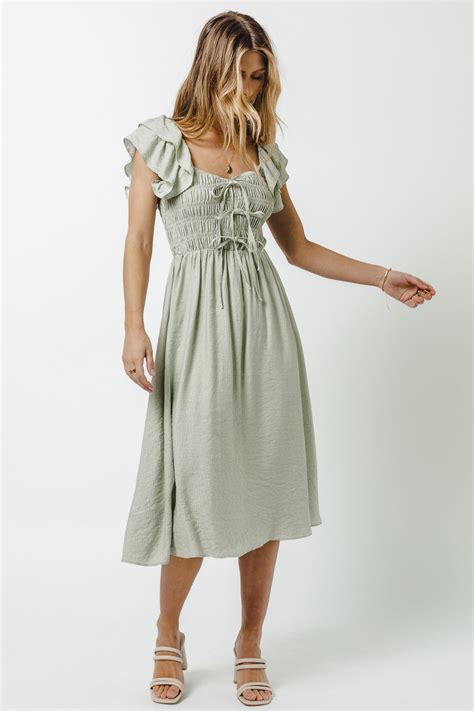 Dallas Midi Dress In Sage Final Sale Böhme