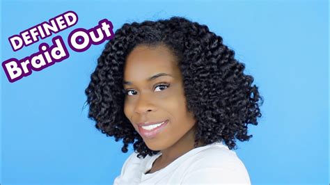 My 1st Braid Out On Natural Hair Defined 3b 3c 4a Youtube