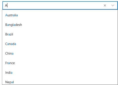 Quick Start Populating Autocomplete With Data Xamarin Forms Componentone