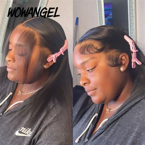 Wowangel 13x6 Skinlike Real Hd Lace Front Wig Silk Straight Glueless