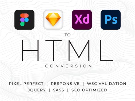 Psd Figma Sketch Adobe Xd To Responsive Html Css Website Design