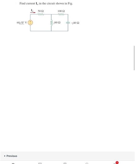solved find current in the circuit shown in fig 50Ω 100 Ω