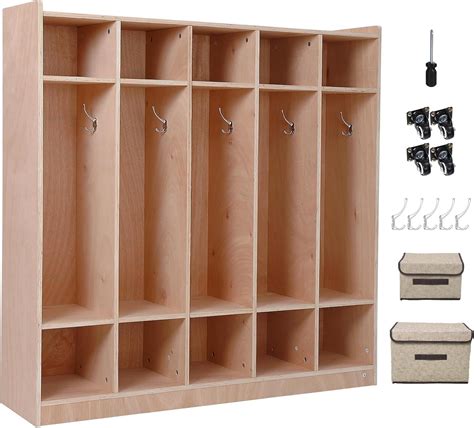 Garvee 5 Section Classroom Coat Locker 10 Cubbies W Anti