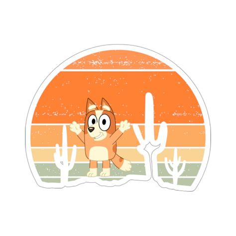 Muffin Bluey Peeker Bluey Muffin Decal Cartoon Car Decal Etsy