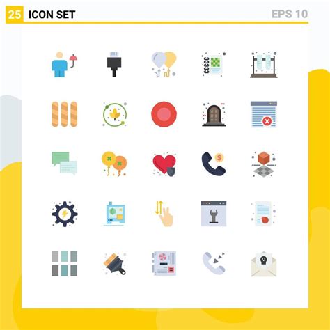 Flat Color Pack Of 25 Universal Symbols Of Science Jar Balloon Chemistry Diary Editable Vector