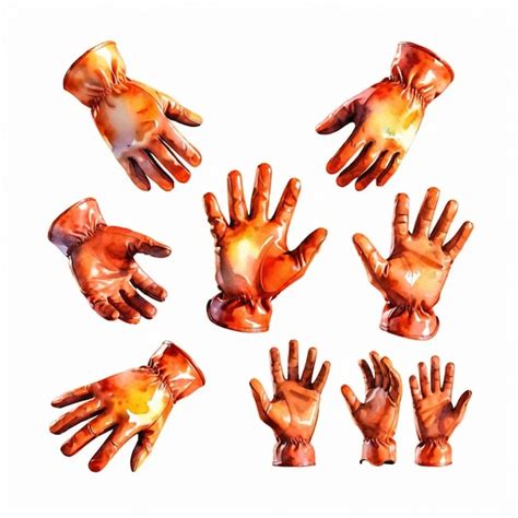 Premium Vector A Collection Of Orange And Red Hands With One That Says Quot The Other Quot