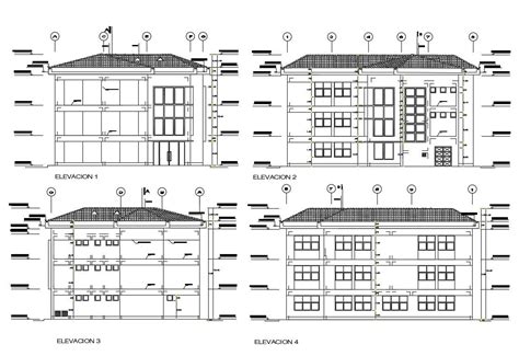 Building Elevation Drawing Cad Plan