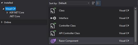 Asp Net Core How To Create Razor Files Stack Overflow
