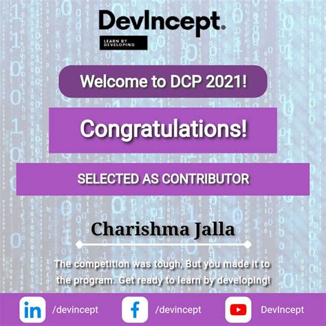 Charishma Jalla On Linkedin Devincept Devinceptcontributor Devinceptcommunity Contributor