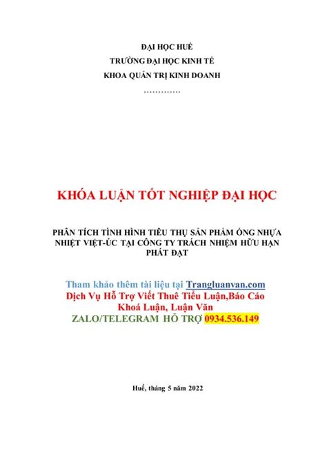 Khóa Luận Tốt Nghiệp Phân Tích Tình Hình Tiêu Thụ Sản Phẩm Tại Công Ty