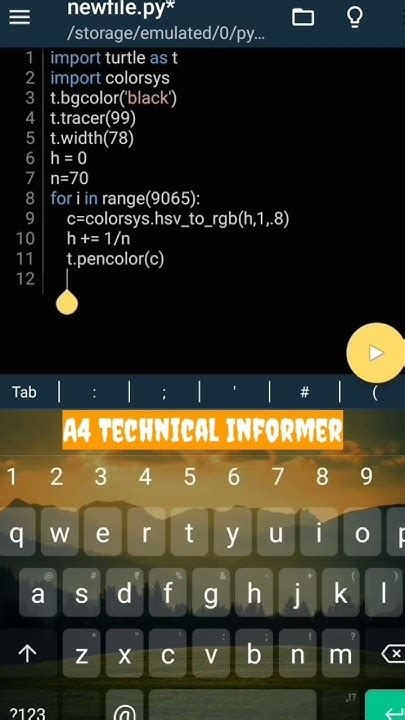 😀python Turtle Makr Design In Mobile Python Coding Shorts Youtube