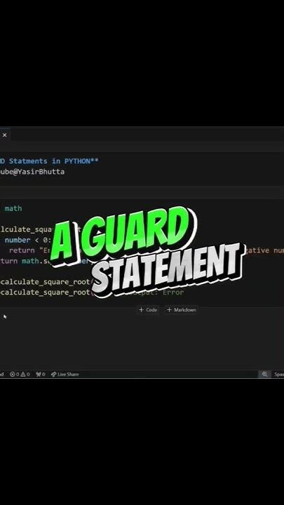 What Is Guard Statement In Programming Python Youtube