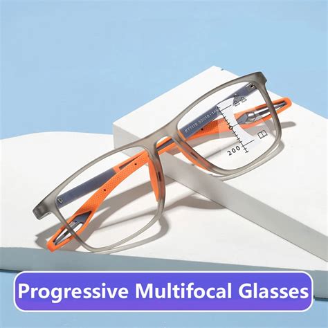 남성용 이중 초점 프로그레시브 독서 안경 안티 블루 라이트 스포츠 다초점 노안 안경 초경량 디옵터 안경 Tr90 Aliexpress