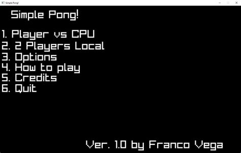 Simple Pong Raylib By Franco Vega