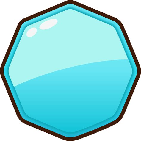 Blue Cartoon Octagon Button 10977086 Png