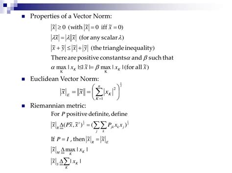 PPT Vector Norms And The Related Matrix Norms PowerPoint Presentation