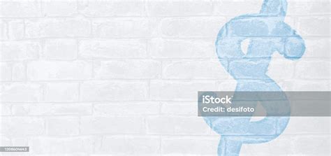 수평 파노라마 풍화 흰색 색상 벽돌 패턴 벽 질감 그런지 벡터 배경 하나 쪽 하늘 색 큰 달러 기호 에 그려진 0명에 대한 스톡 벡터 아트 및 기타 이미지 Istock