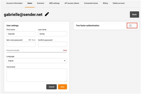 Set Up Two Factor Authentication Sender Help Center