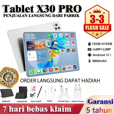 Jual LA 2024Beli 1 Gratis 6 COD Tablet PC Asli Tablet X30 Pro Tab