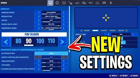New Fortnite Settings Explained Chapter 4 Youtube