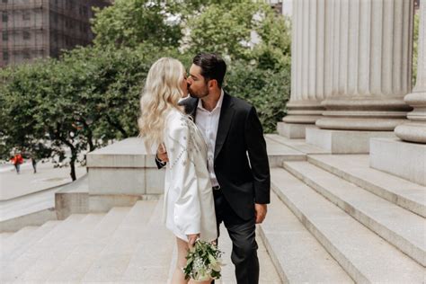 A Timeless Glamorous Elopement At New York City Hall Jennifermorrisphotography