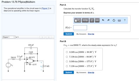 Solved The Operational Amplifier In The Circuit Seen In Chegg