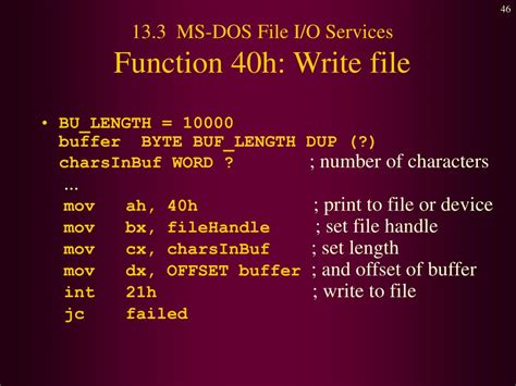 Ppt Chapter 13 16 Bit Ms Dos Programming Powerpoint Presentation Free Download Id454322