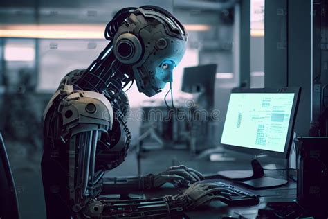 Robotic Process Automation In The Workplace Future Financial Technology Controlled By Ai Robot