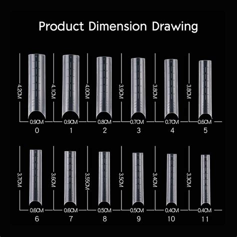Extra Long C Curve Half Set Nail Tip Extra Long Straight Square Tip