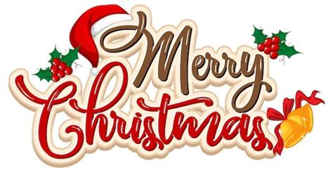 Merry Christmas Text With Cartoon Character