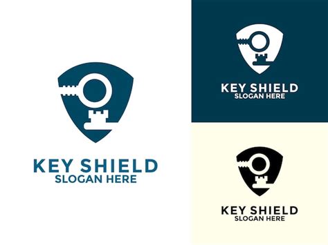 Premium Vector Key Hole And Shield Logo Vector Design Secure Key Home