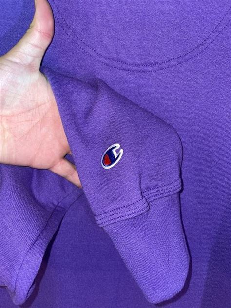 Champion Champion Purple Crewneck Sweater Grailed