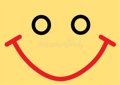 A Simple Red Mouth Lips Smiling Expression Face With Eyes Skin Tone Backdrop Stock Illustration