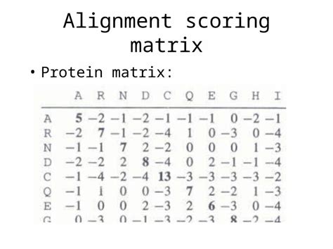 Ppt Scoring Matrices Dokumentips