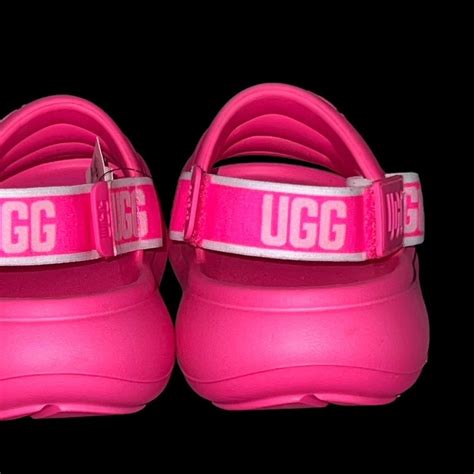 Pink Ugg Slides With Velcro Strap Pristine Depop