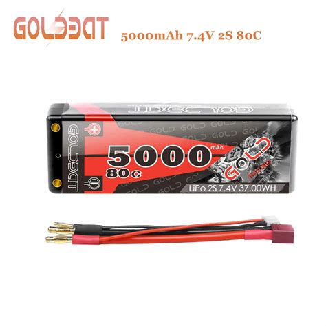 GOLDBAT 7 4V Lipo Battery 5000mAh RC Car 80C Battery Lipo 7 4V Rechargeable Battery For RC Car