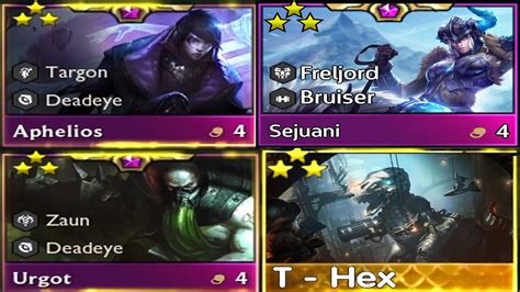 3 Star Aphelios And Urgot And Sejuani And T Hex Tft Set 9 Ranked Youtube