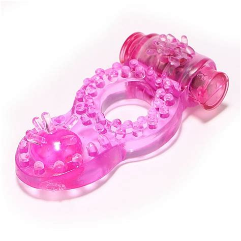 Male Vibrating Cock Rings With Pellet Clitoral Stimulator Vibrating