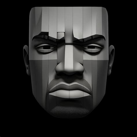 Premium Ai Image A Black And White Image Of A Mans Face